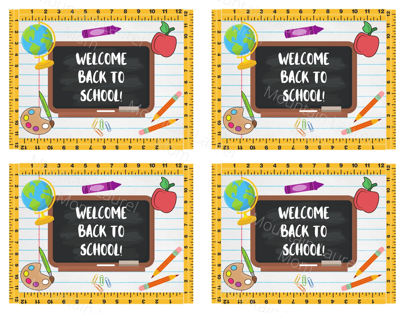 Welcome Back to School Tag, Back to School Card, Back to School Year ...