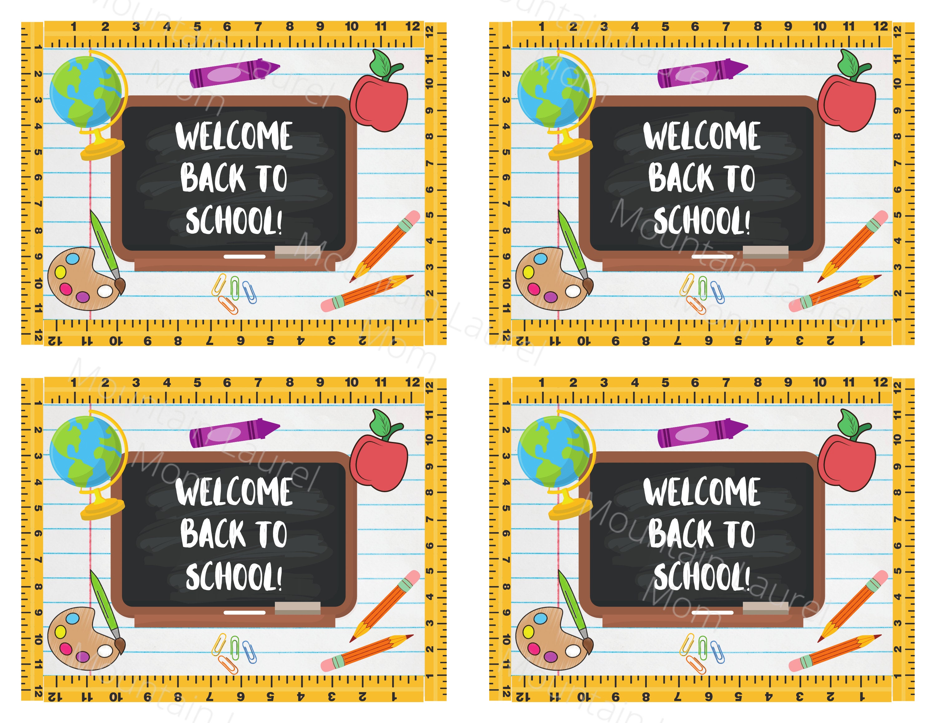 Welcome Back to School Tag, Back to School Card, Back to School Year ...