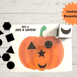 Jack-o-lantern Game, Pumpkin Game, Educational Activity, Printable Game ...