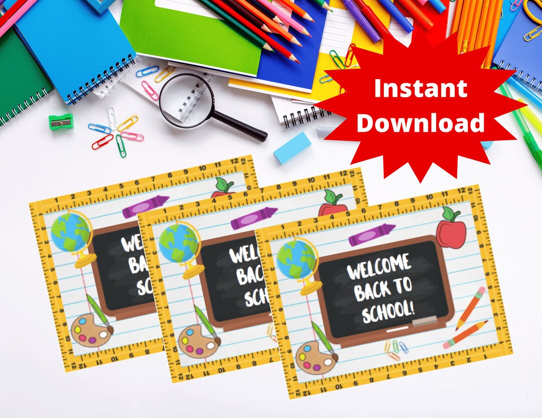 Welcome Back to School Tag, Back to School Card, Back to School Year ...