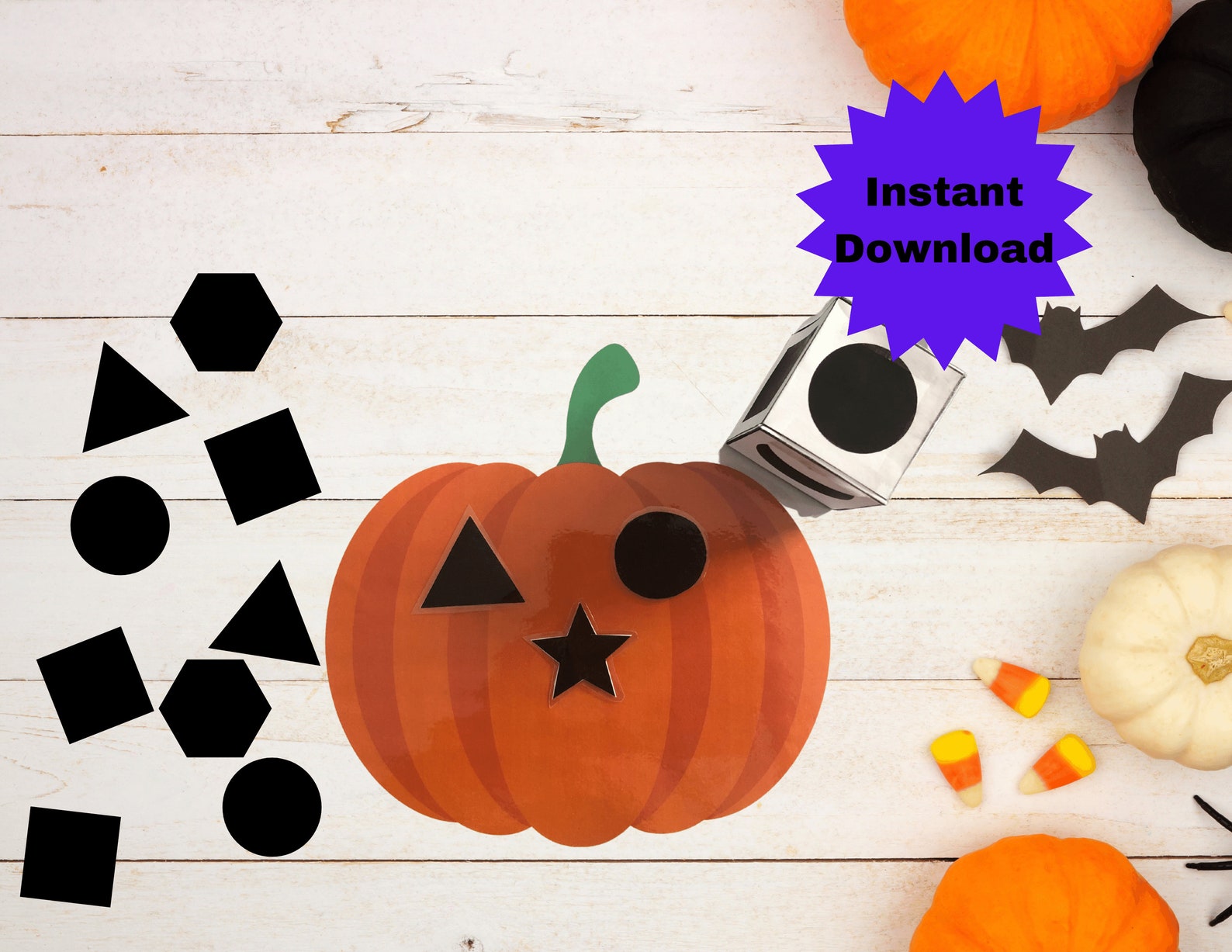 Jack-o-lantern Game, Pumpkin Game, Educational Activity, Printable Game ...