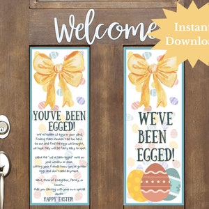 You've Been Egged Easter Printable for Kids, Easter Egg Hunt Printable ...