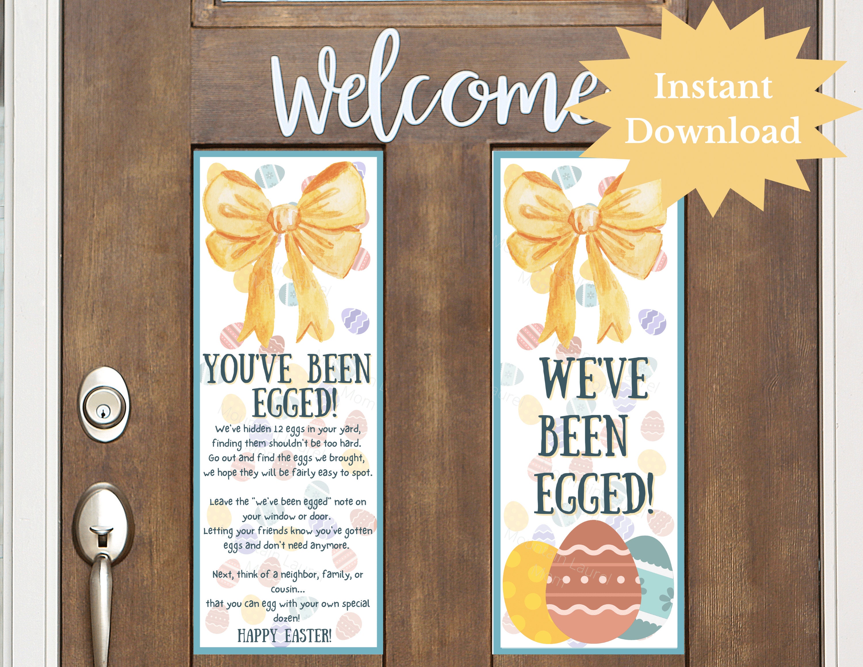 You've Been Egged Easter Printable for Kids, Easter Egg Hunt Printable ...
