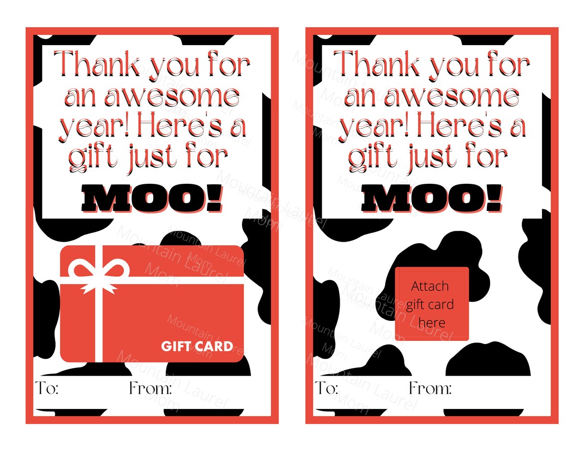 Printable Gift Card Holder, Teacher Thank You, Teacher Gift, Teacher ...