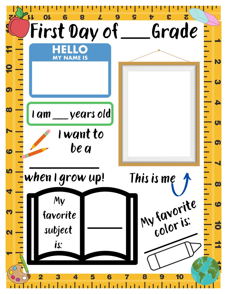 Back to School All About Me, Back to School Printable, School Activity ...