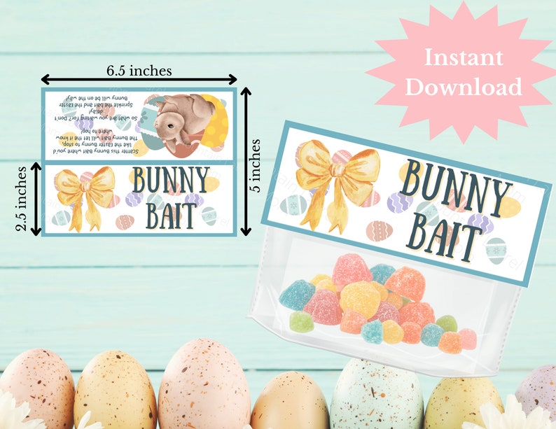 Bunny Bait, Easter Gift Ideas, Easter Bag Topper, Easter Gift Ideas ...