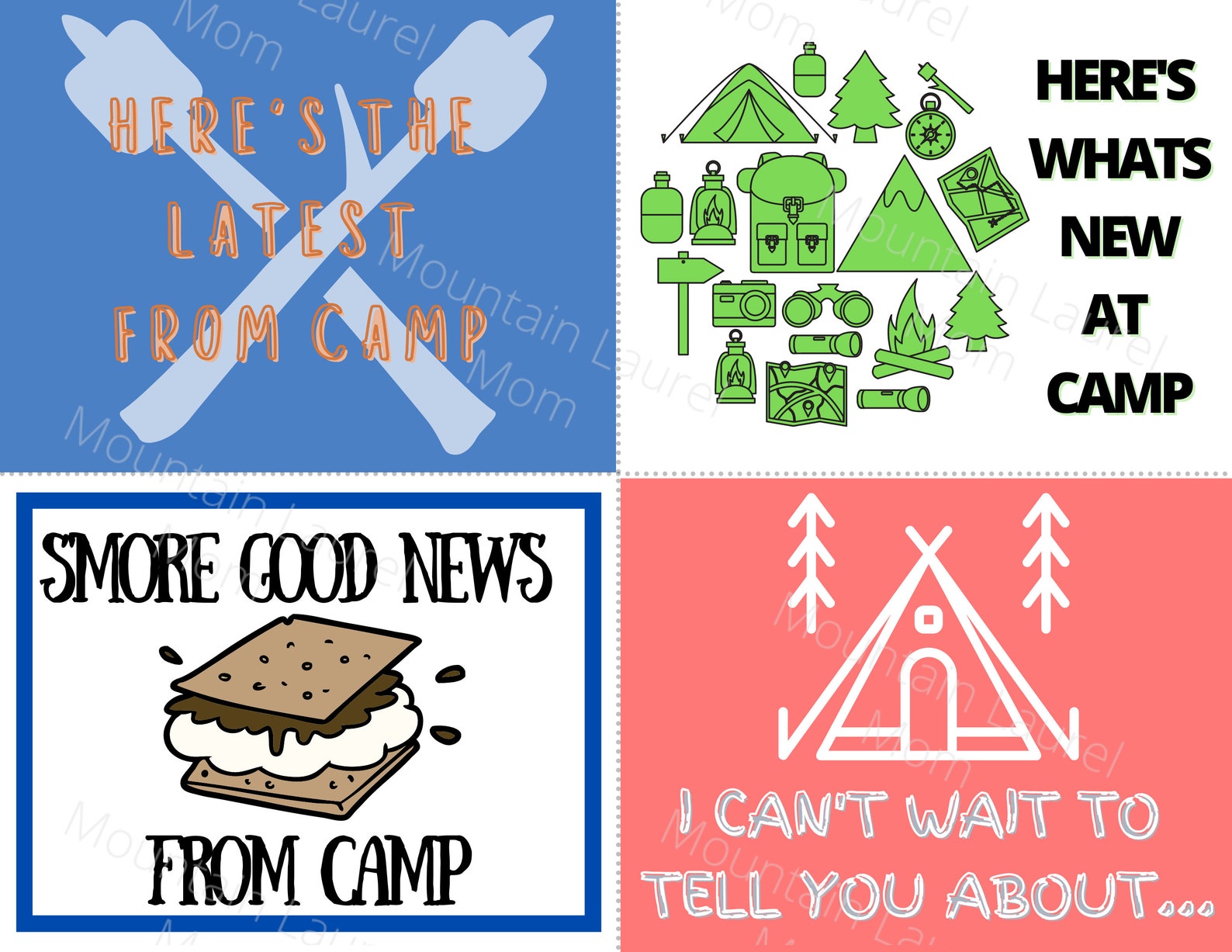 Summer Camp Printable Postcards, Summer Camp Printable Post Cards ...