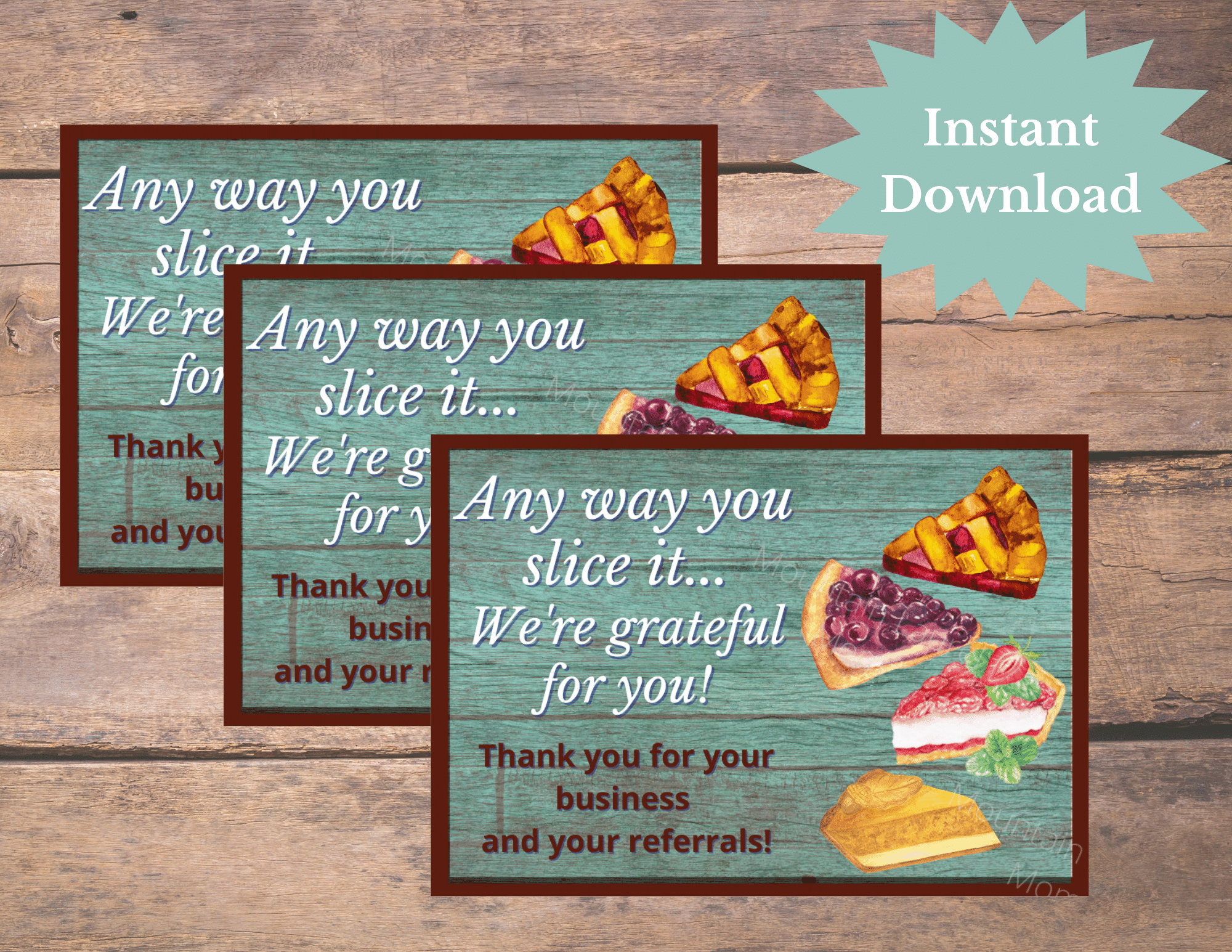 Pie Real Estate Marketing Pop by Tag, Summer Client Gift, Pie Customer ...