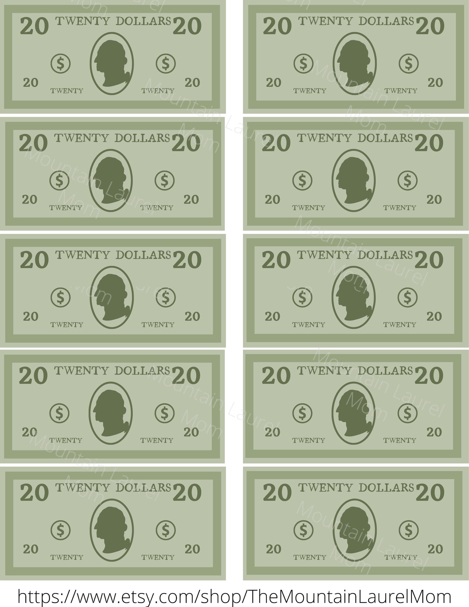 Play Money, Printable Money, Play Money, Fake Money, Toy Money, Paper ...