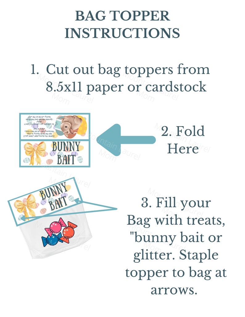 Bunny Bait, Easter Gift Ideas, Easter Bag Topper, Easter Gift Ideas ...