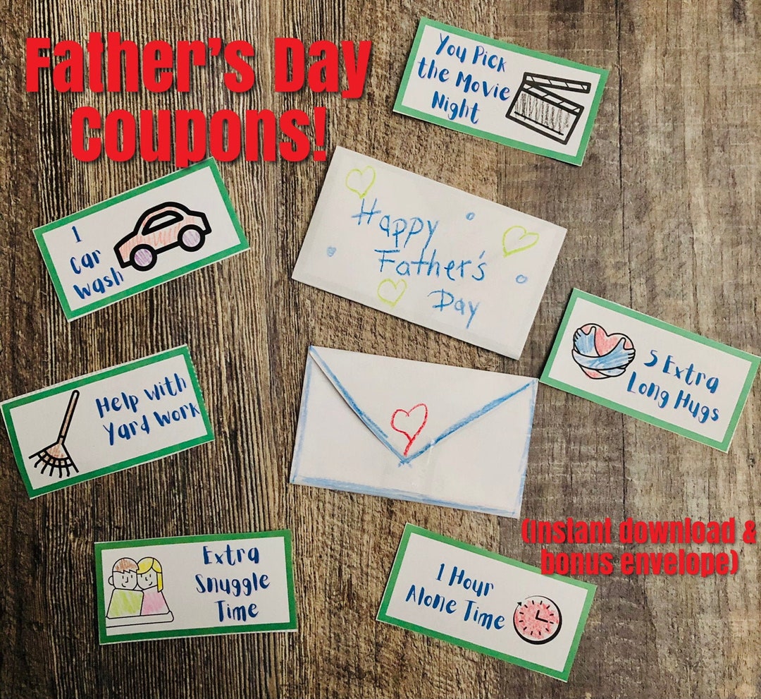 Cupones Imprimibles Día del Padre, Cupones Día del Padre, Regalo Día ...