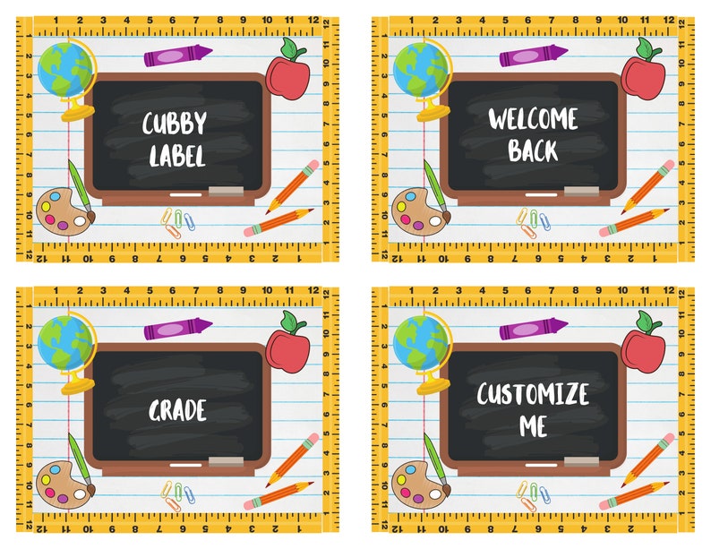 Customizable School Signs, Student Name Tags, Cubby Labels, Class ...