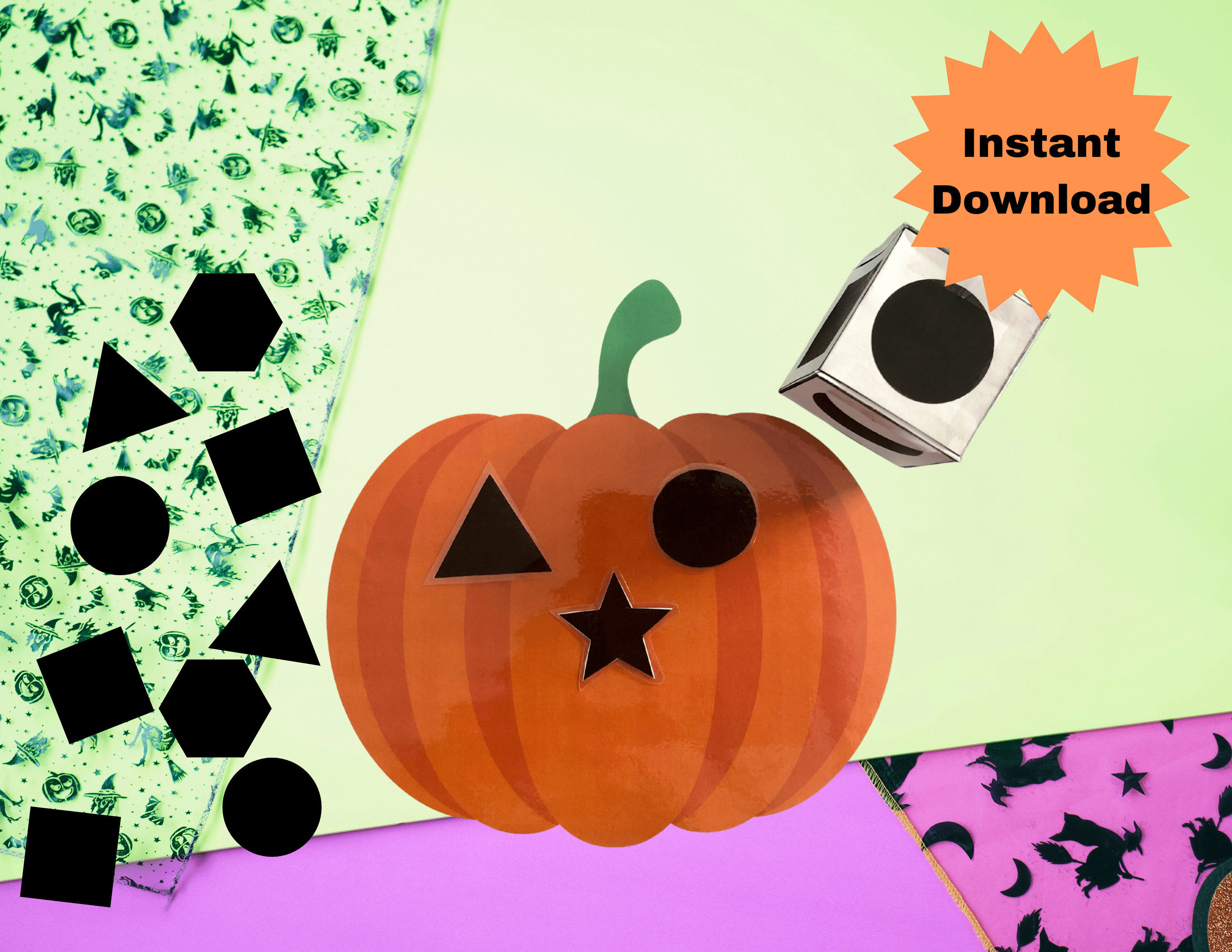 Jack-o-lantern Game, Pumpkin Game, Educational Activity, Printable Game ...