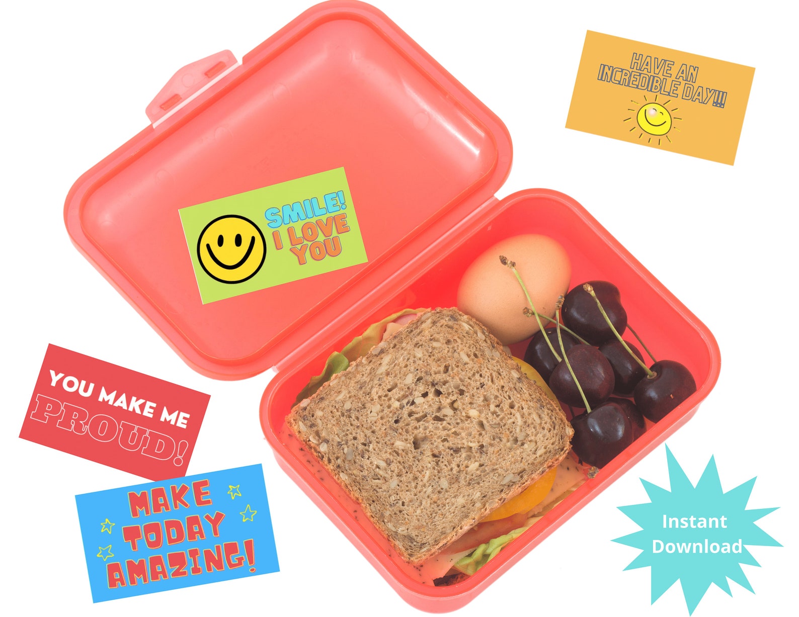 Lunch Box Notes, Lunch Notes, School Printable, Back to School ...