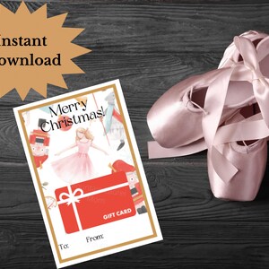 Dance Teacher Gift, Printable Gift Card Holder, Dance Teacher Thank You ...