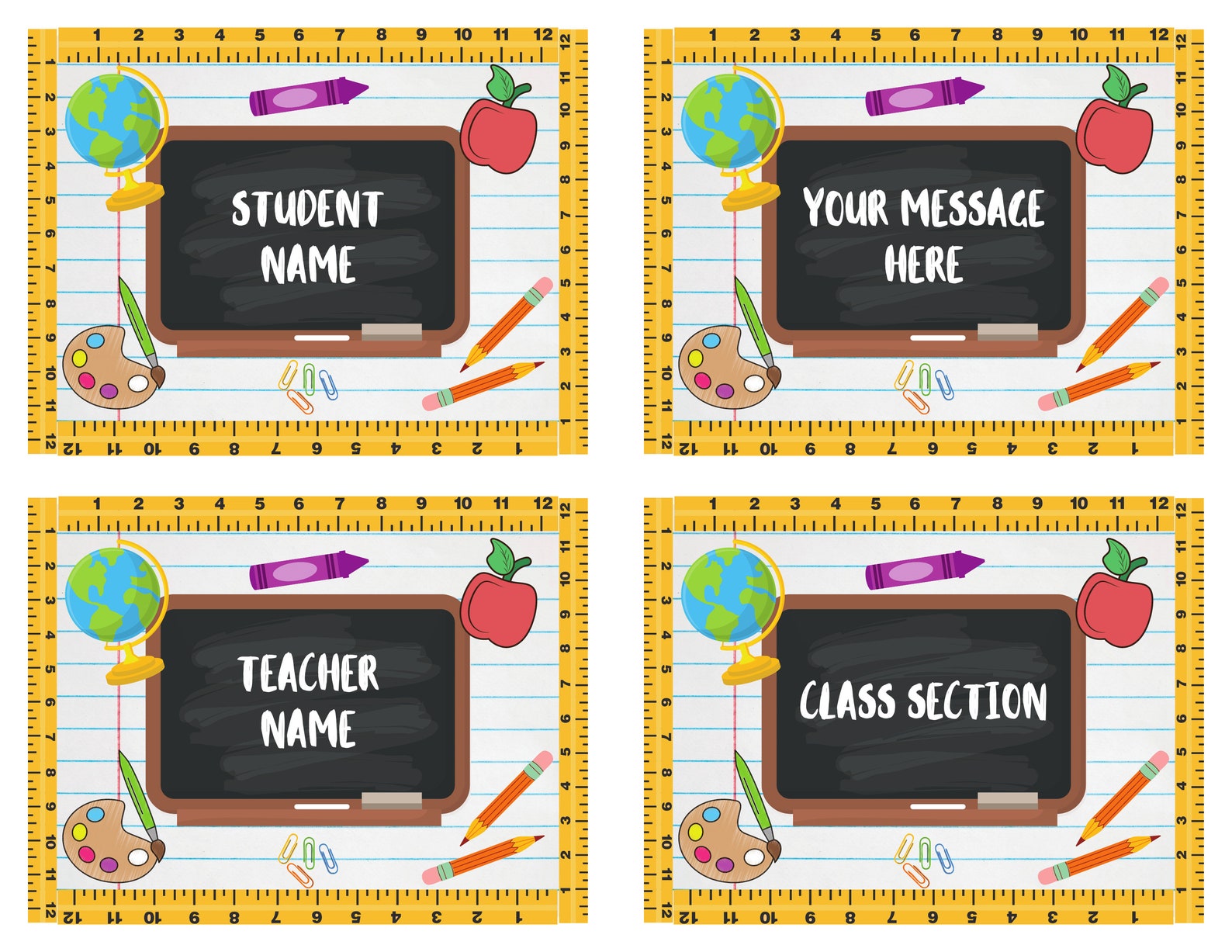 Customizable School Signs, Student Name Tags, Cubby Labels, Class ...