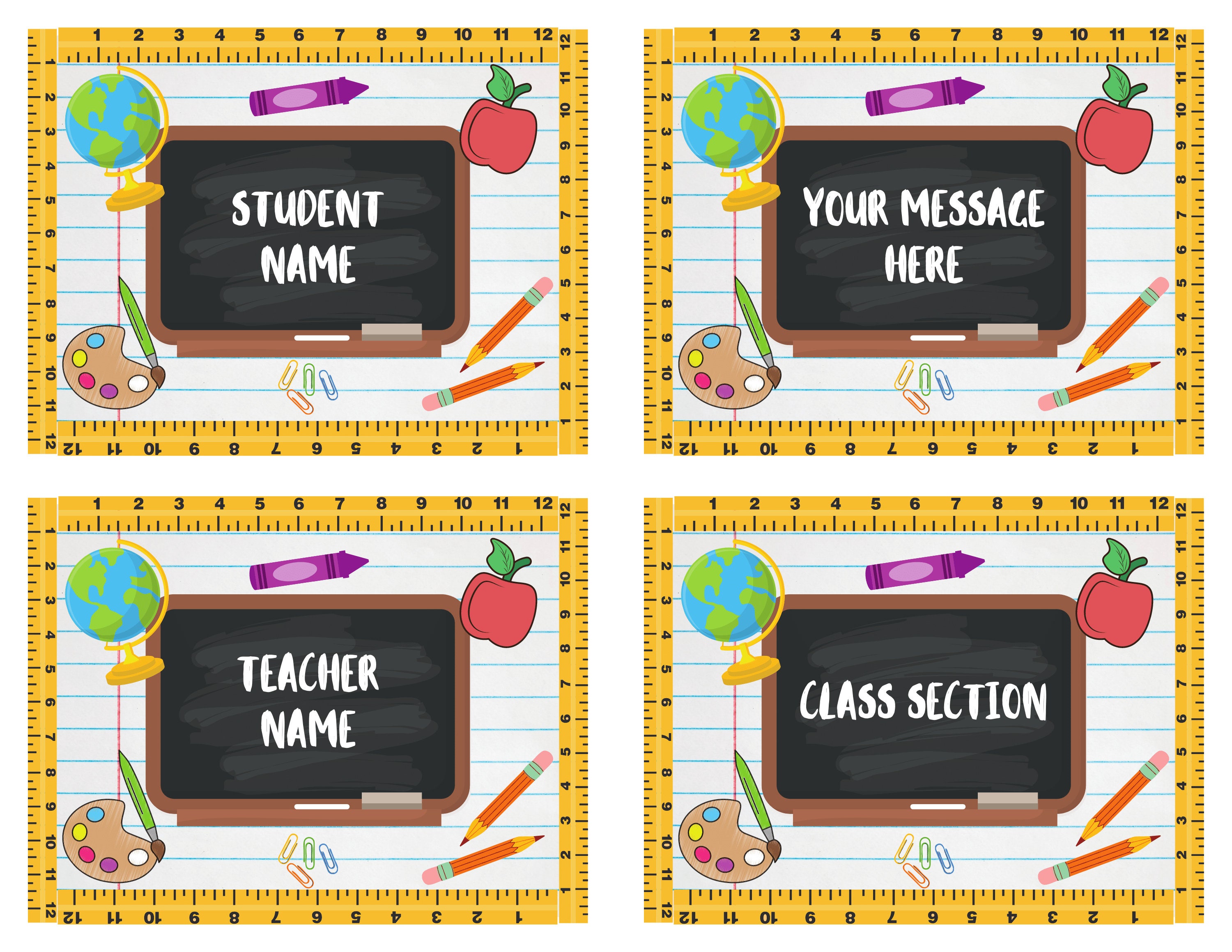 Customizable School Signs, Student Name Tags, Cubby Labels, Class ...