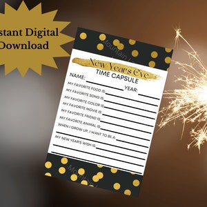 New Years Game, New Years Eve, New Years Printable, New Years Party ...