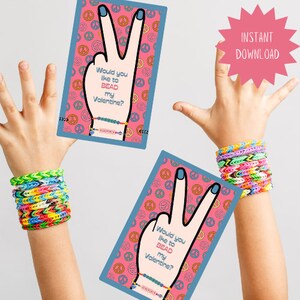 Friendship Bracelet Valentine Card, Bracelet Valentine, Pop Singer ...