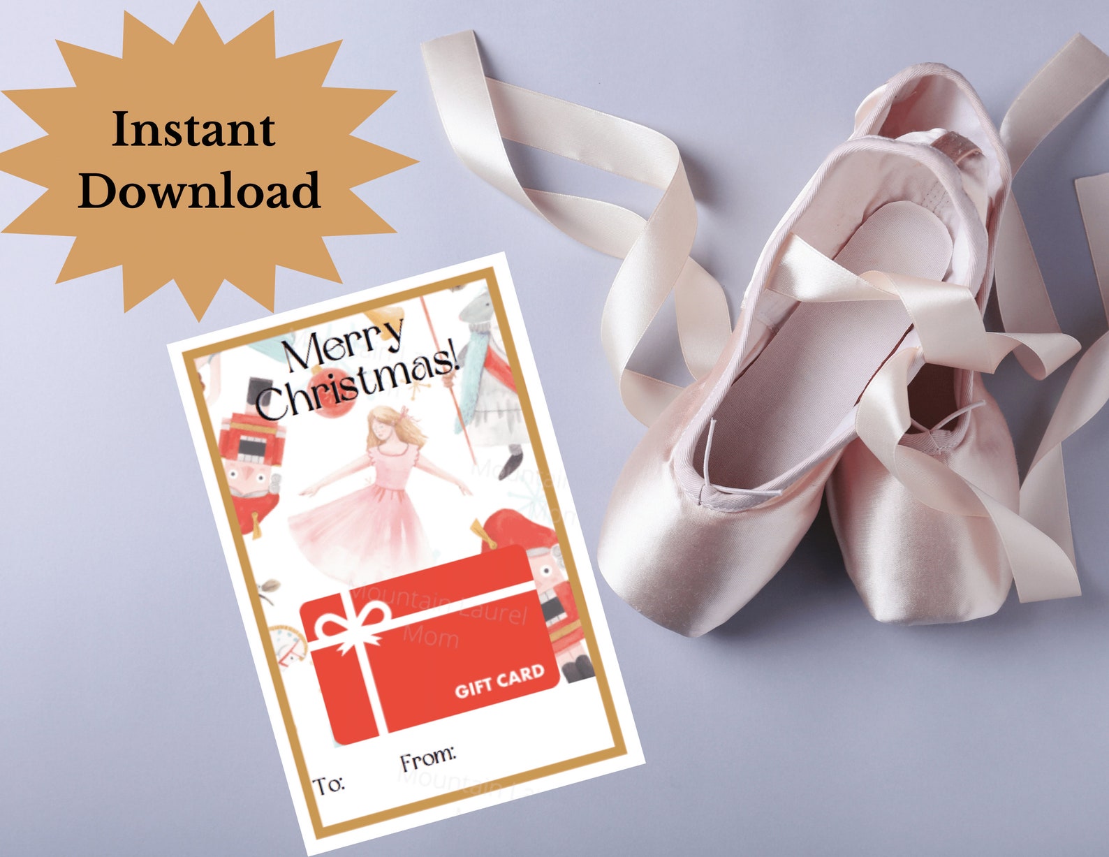 Dance Teacher Gift, Printable Gift Card Holder, Dance Teacher Thank You ...