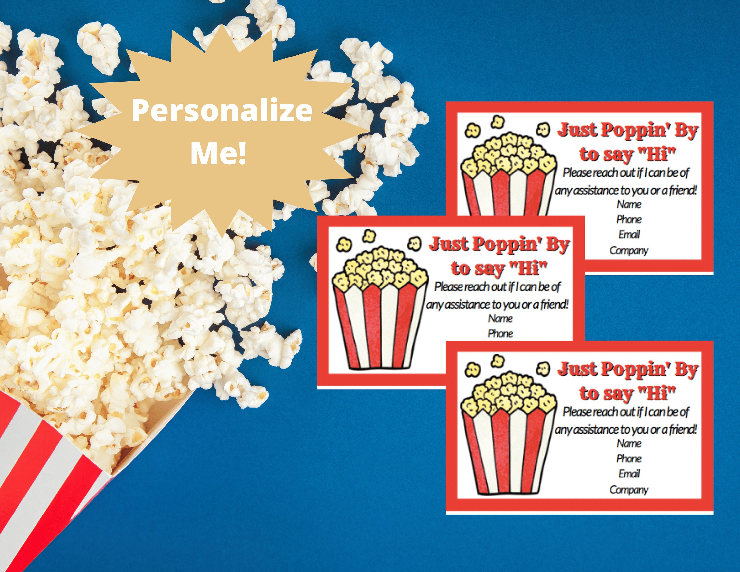 Customize Popcorn Pop by Tags, Real Estate Pop by Printable Tag, Real ...