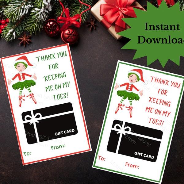 Dance Teacher Card - Etsy