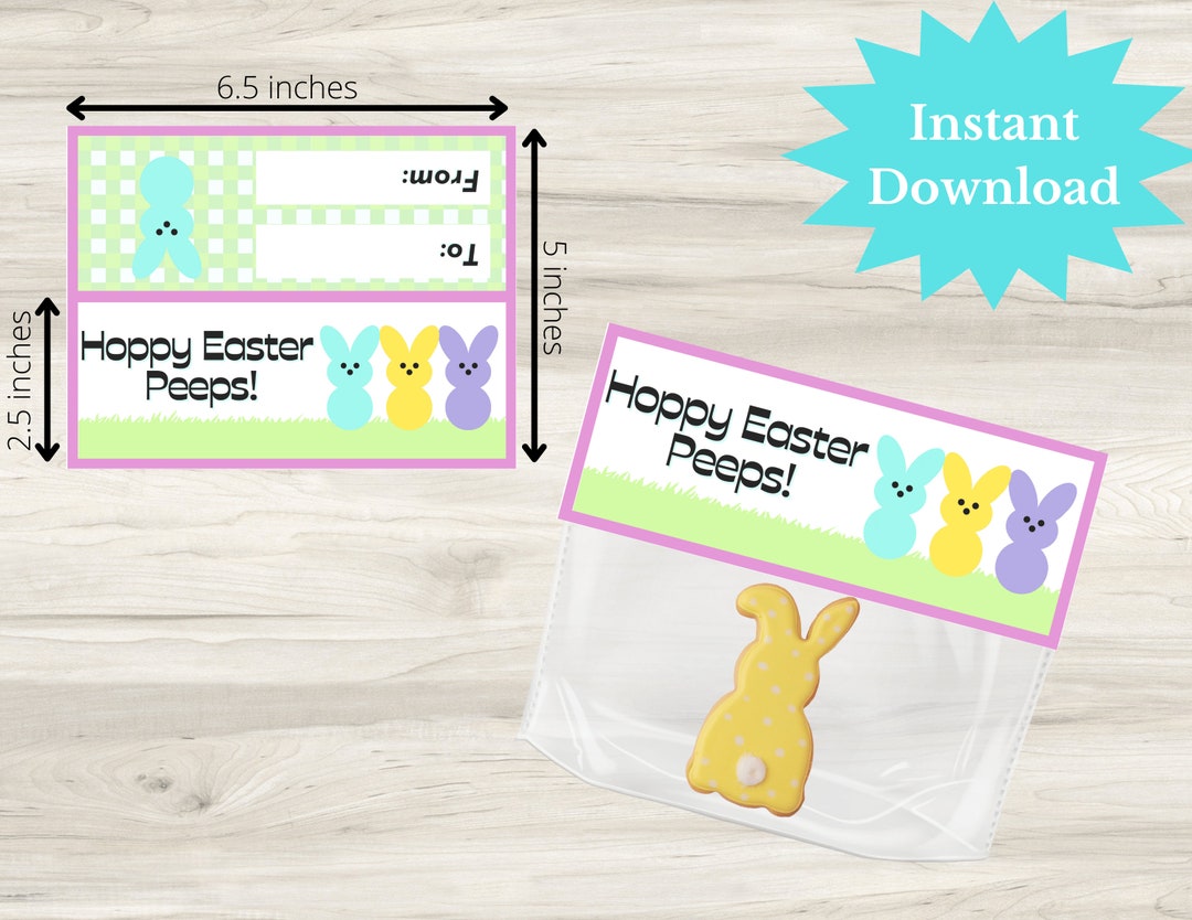 Easter Bag Topper, Easter Gift Ideas, Easter Bunny Printable, Printable ...