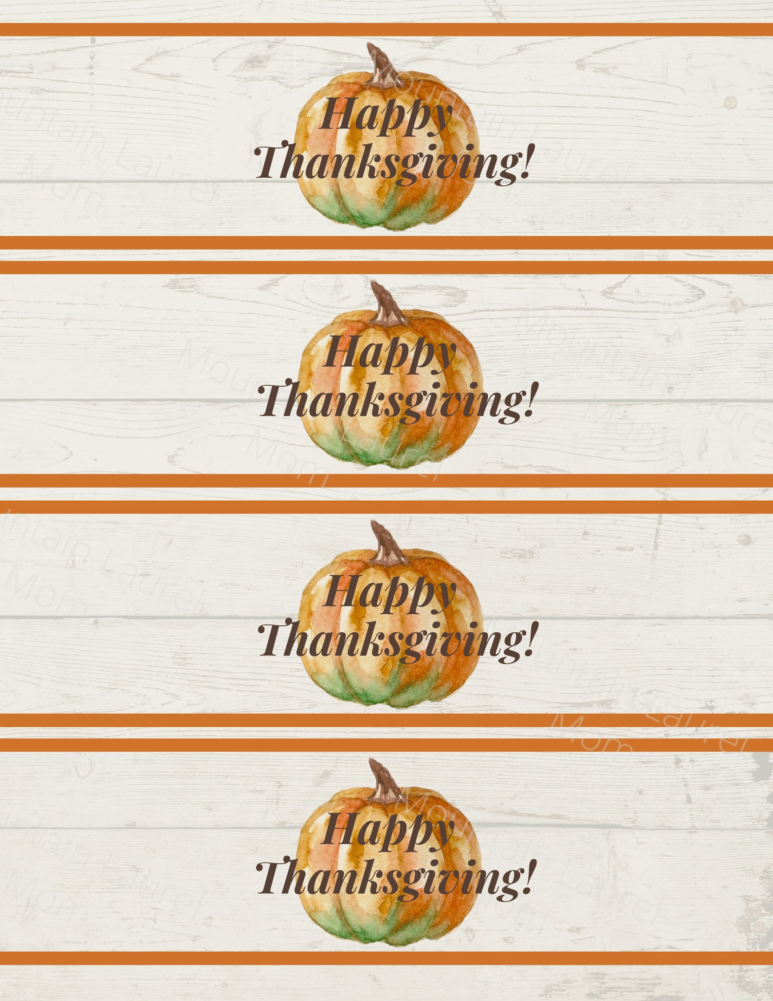Printable Thanksgiving Water Bottle Labels Decoration, Thanksgiving ...
