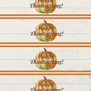 Printable Thanksgiving Water Bottle Labels Decoration, Thanksgiving ...