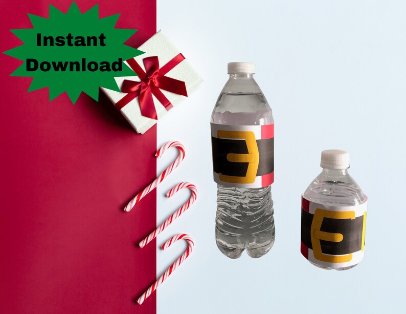 Printable Christmas Holiday Water Bottle Label, Christmas Holiday Kids ...