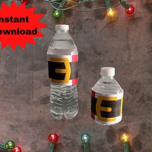 Printable Christmas Holiday Water Bottle Label, Christmas Holiday Kids ...