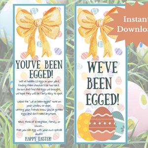 You've Been Egged Easter Printable for Kids, Easter Egg Hunt Printable ...