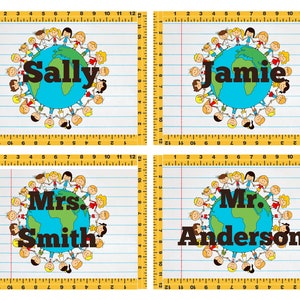 Customizable School Labels, Student Name Tags, Cubby Labels, Class ...