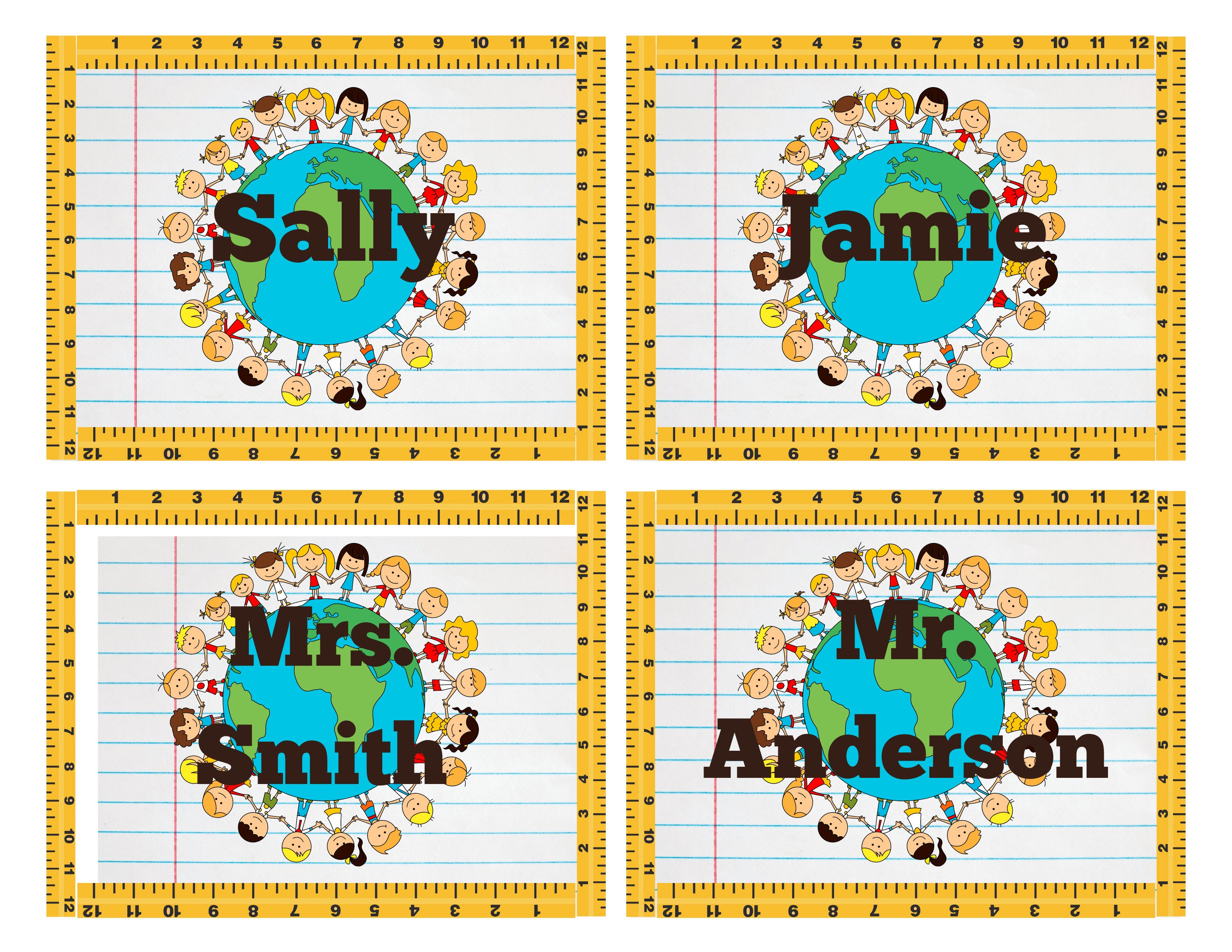 Customizable School Labels, Student Name Tags, Cubby Labels, Class ...