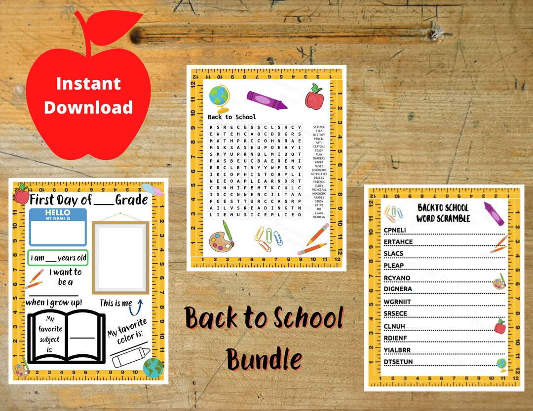 Back to School Worksheets, Back to School Printable, School Printable ...