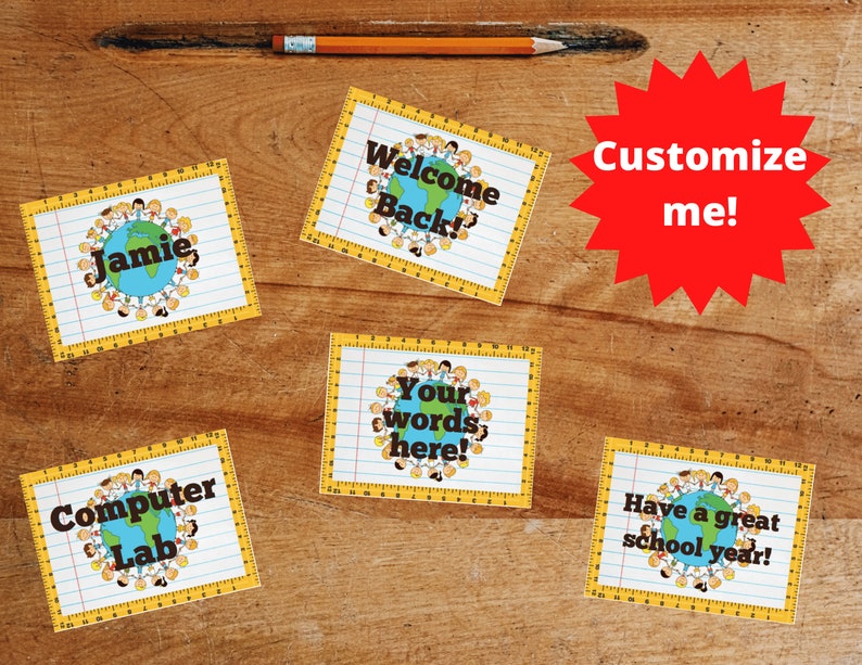 Customizable School Labels, Student Name Tags, Cubby Labels, Class ...