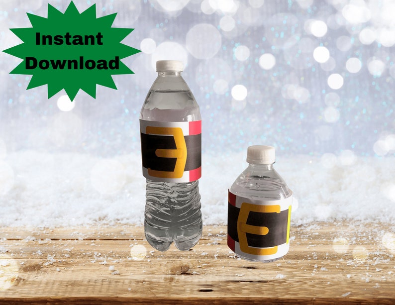Printable Christmas Holiday Water Bottle Label, Christmas Holiday Kids ...