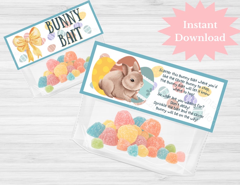 Bunny Bait, Easter Gift Ideas, Easter Bag Topper, Easter Gift Ideas ...