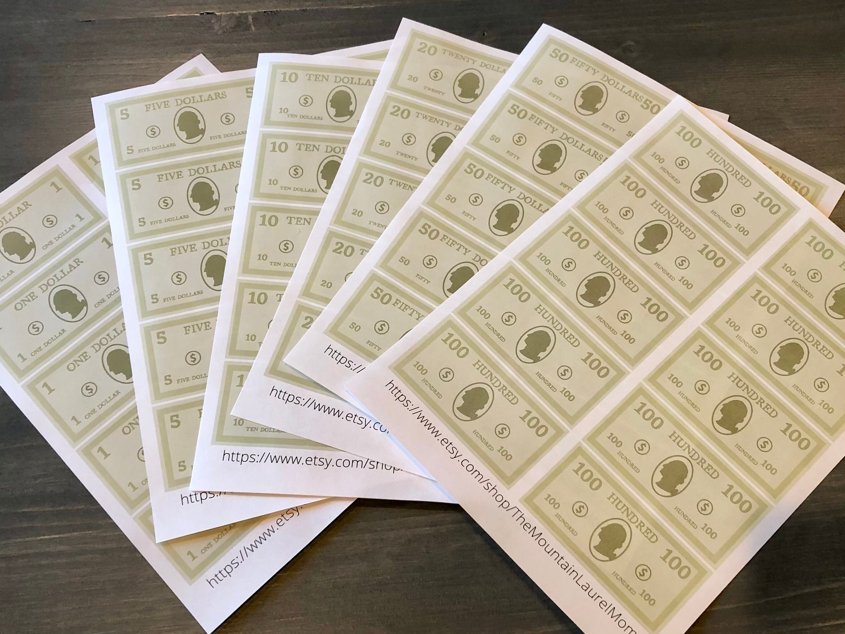 Play Money, Printable Money, Play Money, Fake Money, Toy Money, Paper ...