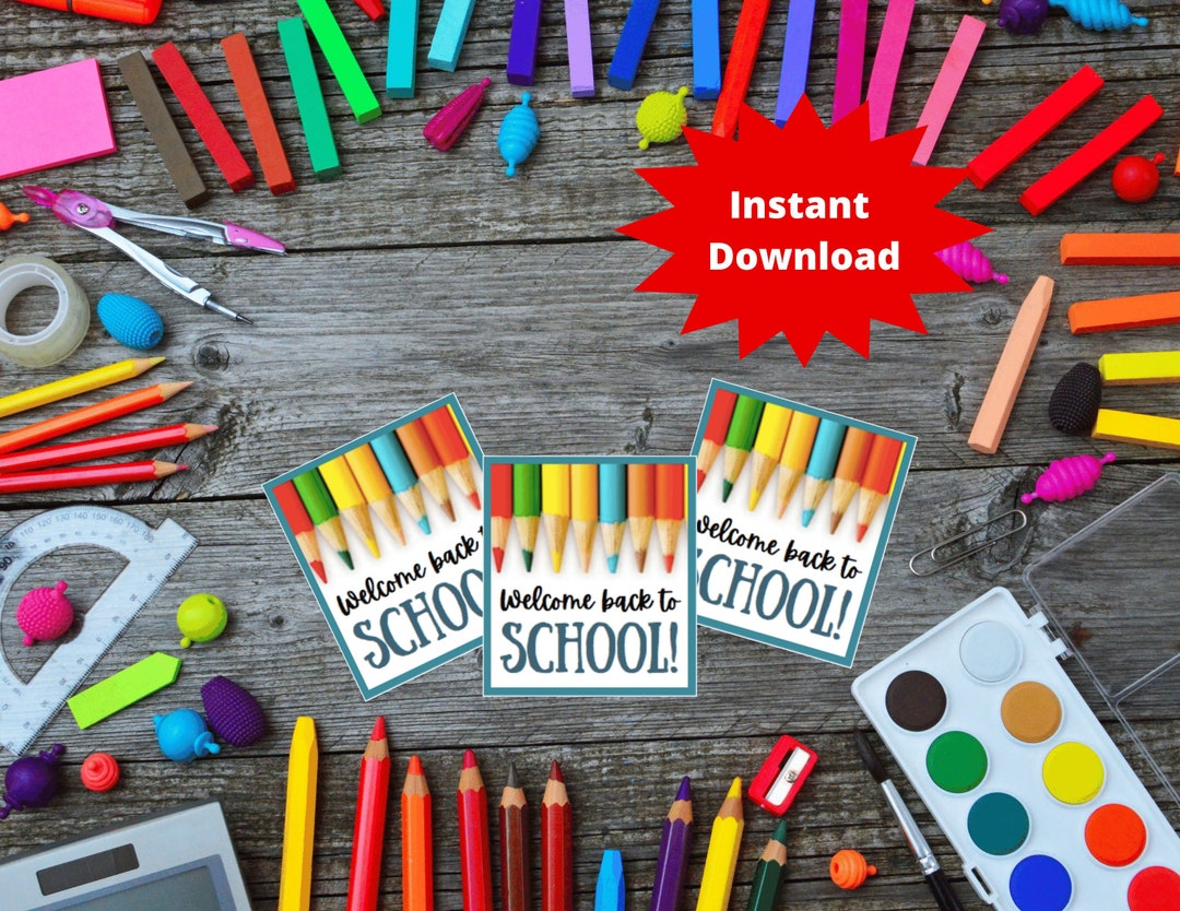 Back to School Welcome Gift Tag, Back to School Teacher Gift Tag, Back ...
