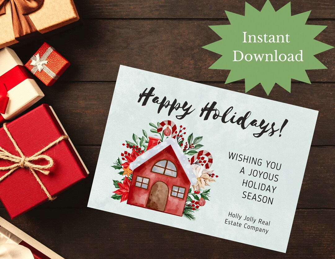 Business Christmas Cards, Real Estate Christmas Cards, Business Holiday ...