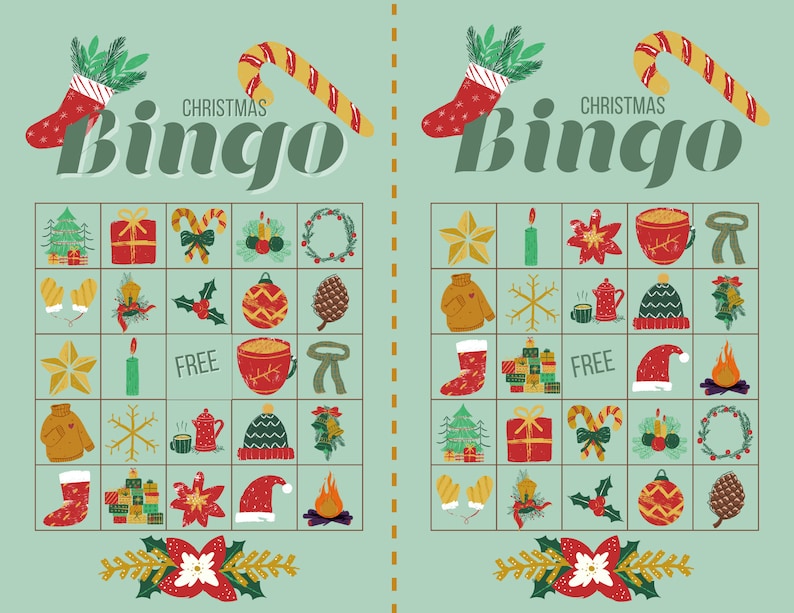 Christmas Bingo, Christmas Party Activity, Christmas Printable Activity ...