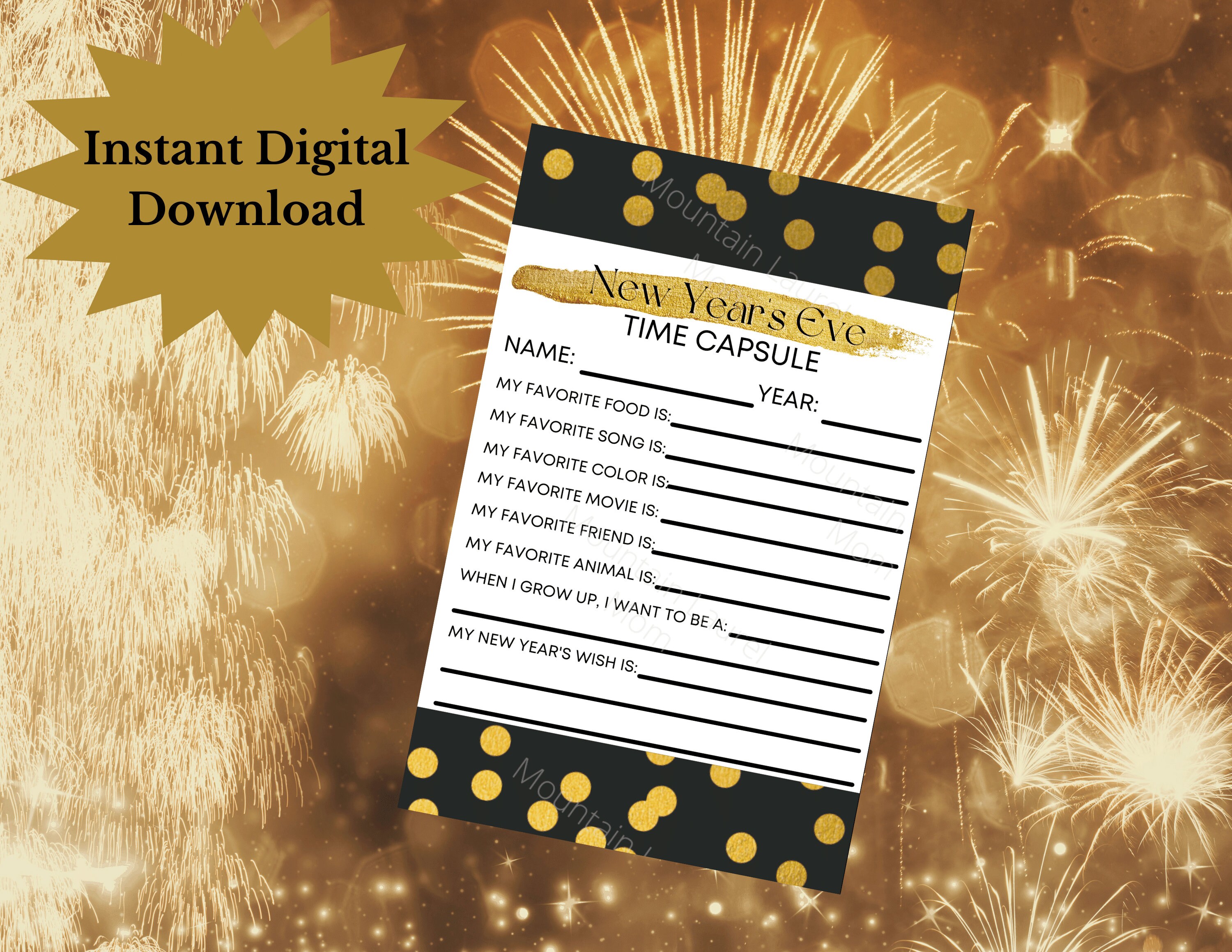 New Years Game, New Years Eve, New Years Printable, New Years Party ...