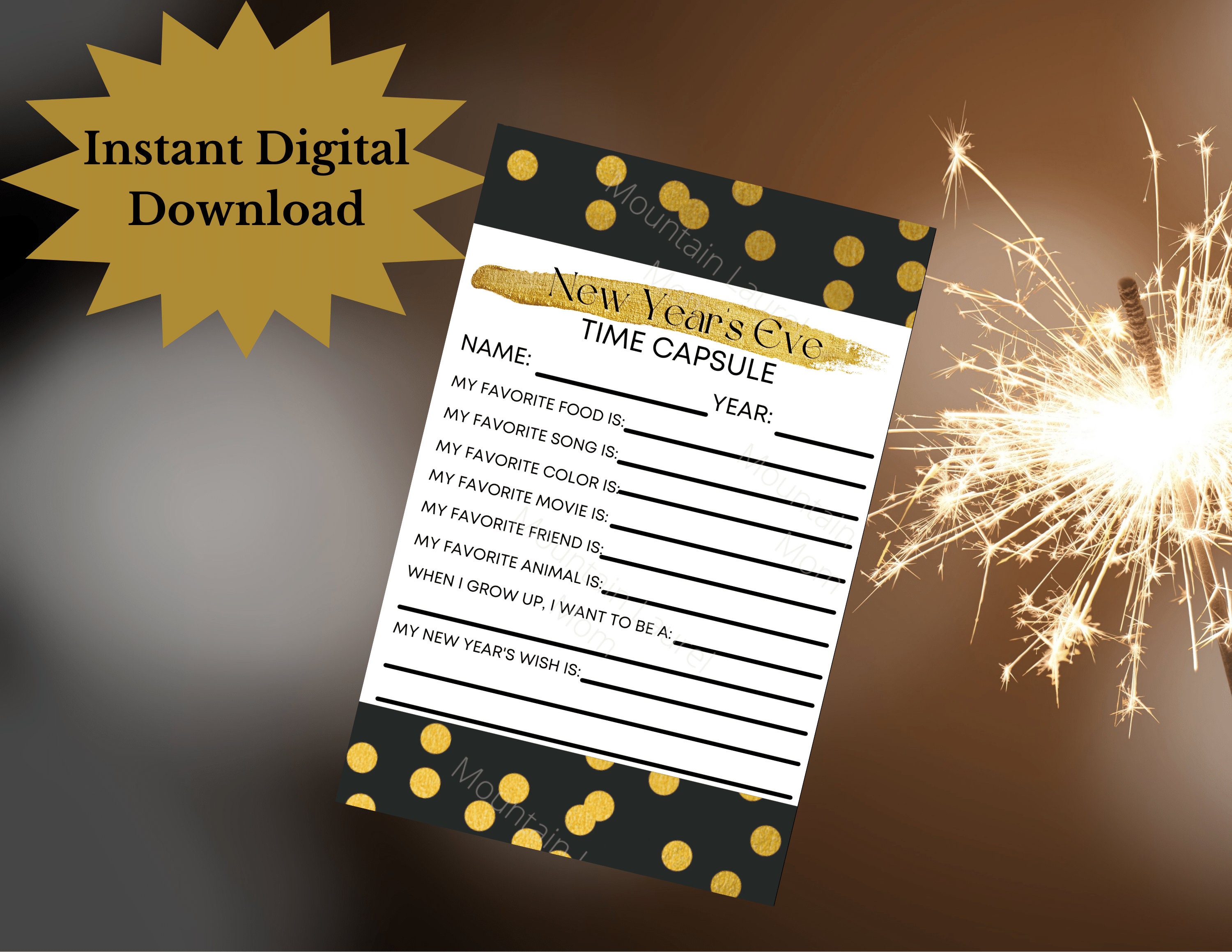 New Years Game, New Years Eve, New Years Printable, New Years Party ...