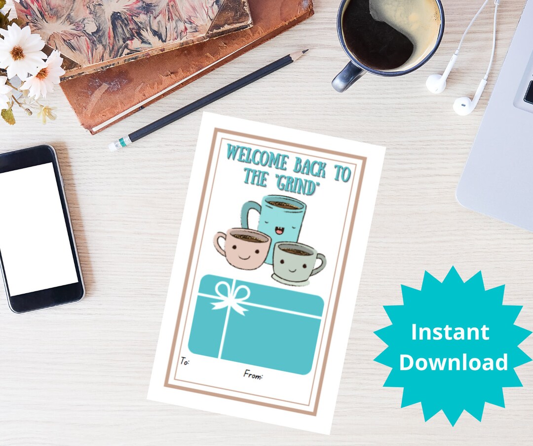 Back to School Printable, Back to School Gift, Printable Gift Card ...