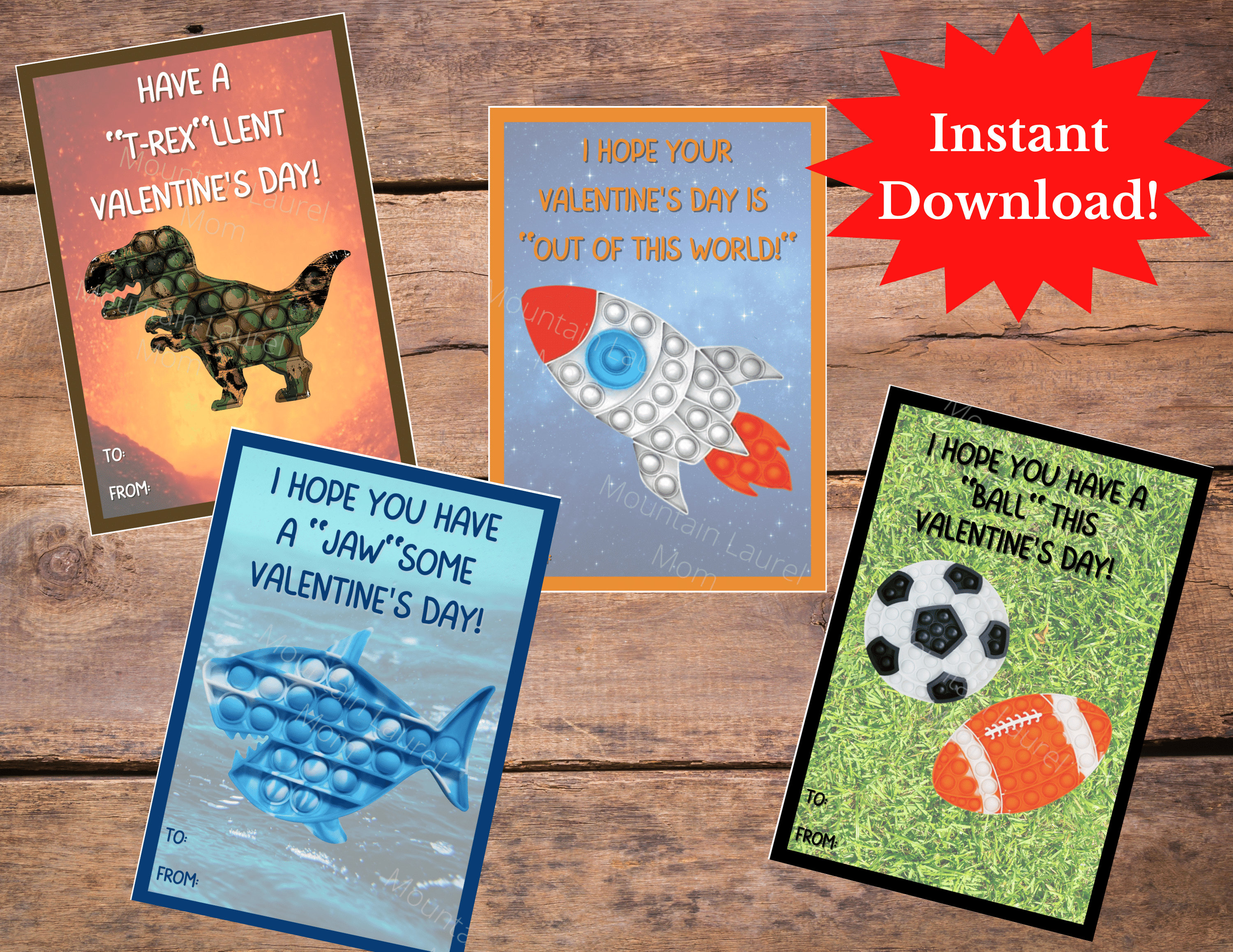Boy Valentine Pop It Card, Pop It Valentine for Kids, Printable ...
