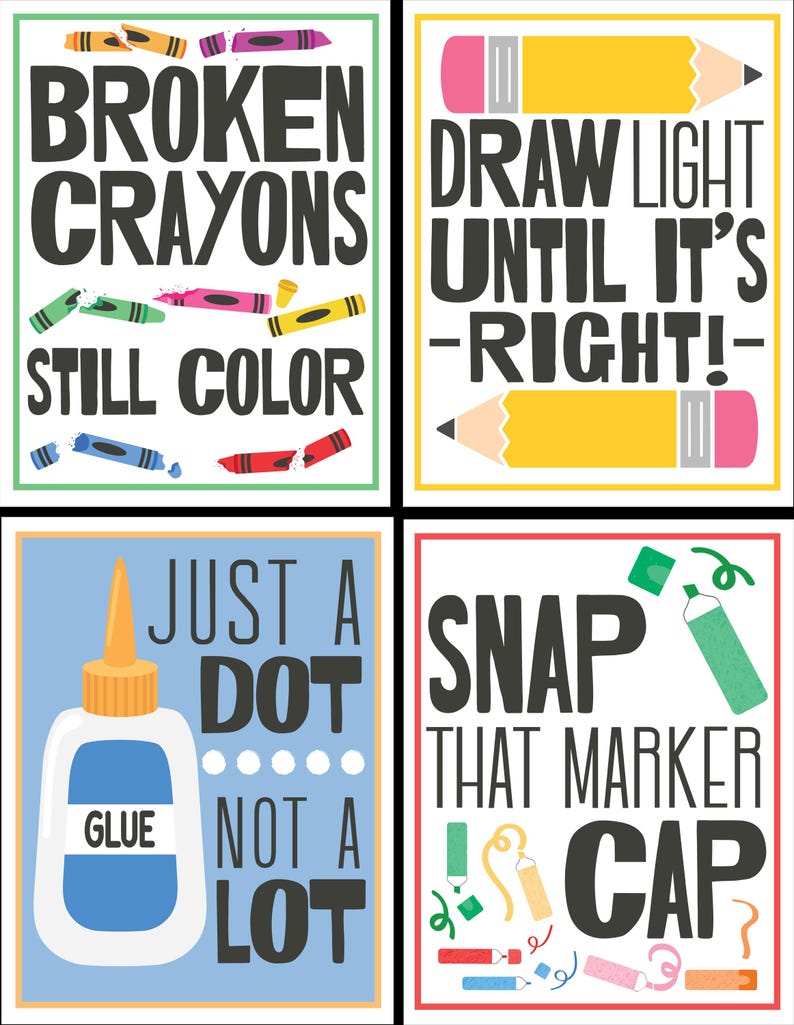 Classroom Supply Posters - Etsy