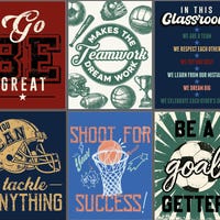 Calendar Set Classroom Decor Back to School Sports Teamwork Theme ...