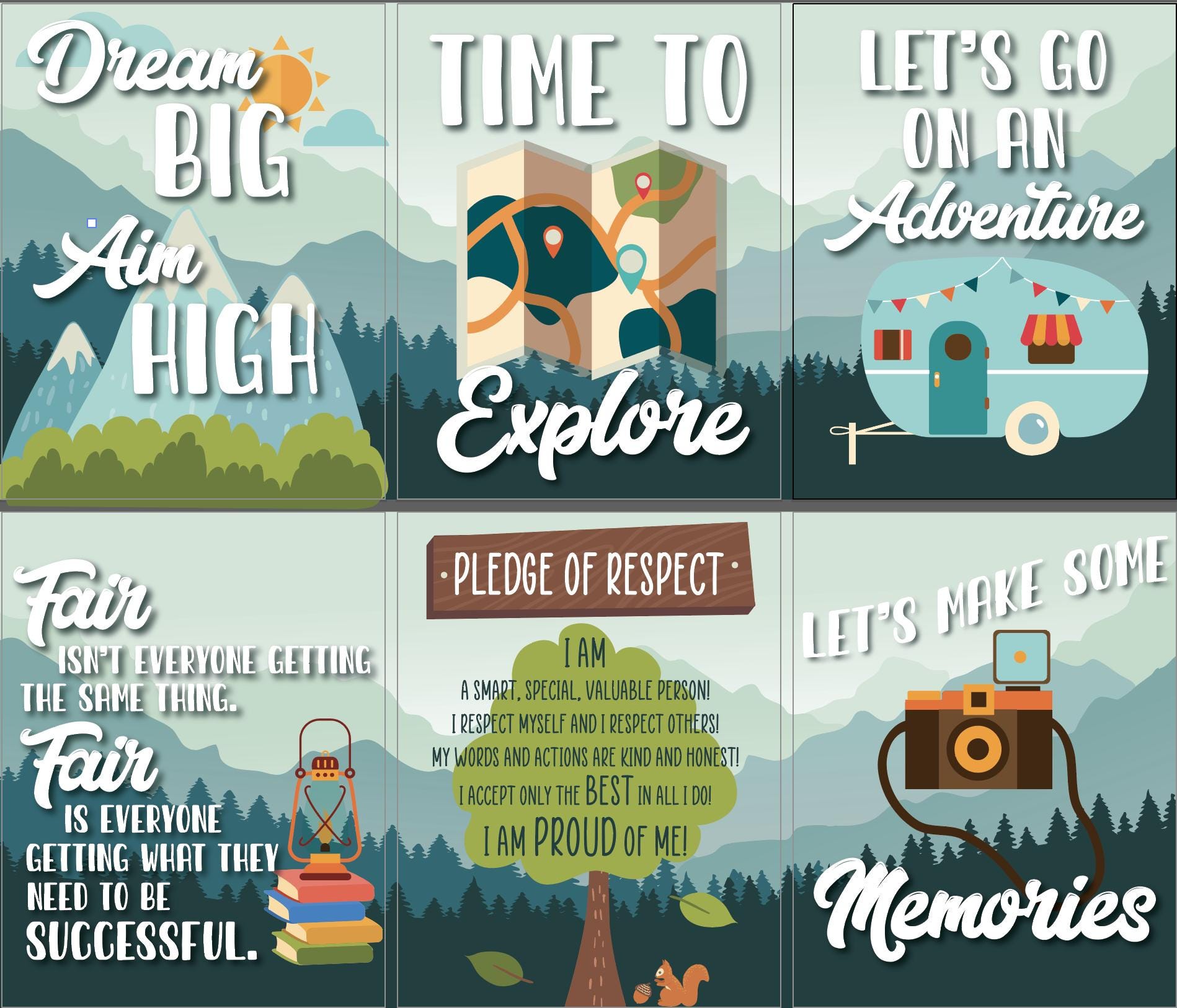 Outdoor Theme Classroom Poster Set: Teacher Rules & Border (PDF ...