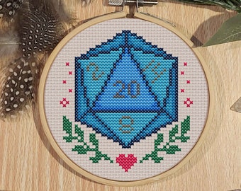 PDF Dnd Cross Stitch Pattern, D20 Cross Stitch Pattern, Lgbt, Easy ...